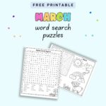 Free March Word Search Printable - The Artisan Life