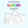Free Printable Rainbow with Clouds Templates - The Artisan Life