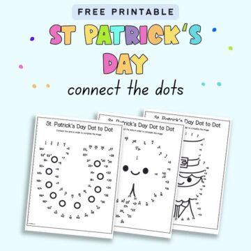 St. Patrick's Day Connect the Dots Free Printables - The Artisan Life