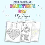 Free Valentine's I Spy Printables - The Artisan Life