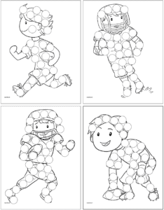 Free Printable Football Dot Marker Coloring Pages - The Artisan Life