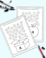 Spot & Dot Letter A Worksheets - The Artisan Life