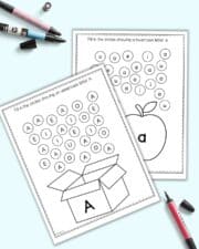 Spot & Dot Letter A Worksheets - The Artisan Life