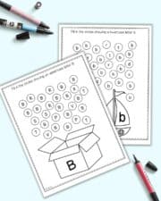 Spot & Dot Letter B Worksheets - The Artisan Life