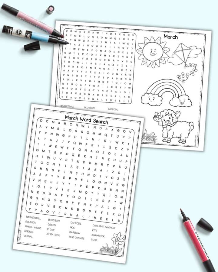 Free March Word Search Printable - The Artisan Life