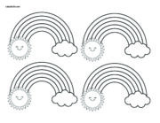 Free Printable Rainbow with Clouds Templates - The Artisan Life