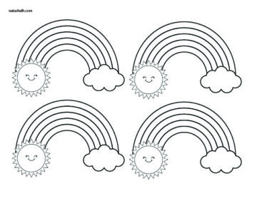 Free Printable Rainbow with Clouds Templates - The Artisan Life