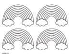 Free Printable Rainbow with Clouds Templates - The Artisan Life
