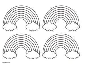 Free Printable Rainbow with Clouds Templates - The Artisan Life
