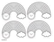 Free Printable Rainbow with Clouds Templates - The Artisan Life