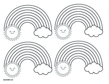 Free Printable Rainbow with Clouds Templates - The Artisan Life