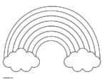 Free Printable Rainbow with Clouds Templates - The Artisan Life