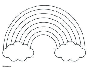 Free Printable Rainbow with Clouds Templates - The Artisan Life