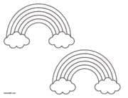 Free Printable Rainbow with Clouds Templates - The Artisan Life