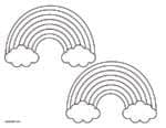 Free Printable Rainbow with Clouds Templates - The Artisan Life