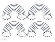 Free Printable Rainbow with Clouds Templates - The Artisan Life