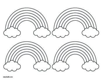Free Printable Rainbow with Clouds Templates - The Artisan Life