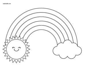 Free Printable Rainbow with Clouds Templates - The Artisan Life