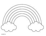 Free Printable Rainbow with Clouds Templates - The Artisan Life