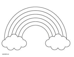 Free Printable Rainbow with Clouds Templates - The Artisan Life
