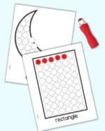 Free Printable Shapes Dot Marker Coloring Pages - The Artisan Life