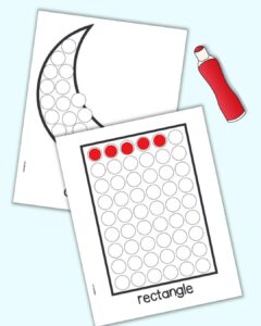 Free Printable Shapes Dot Marker Coloring Pages - The Artisan Life