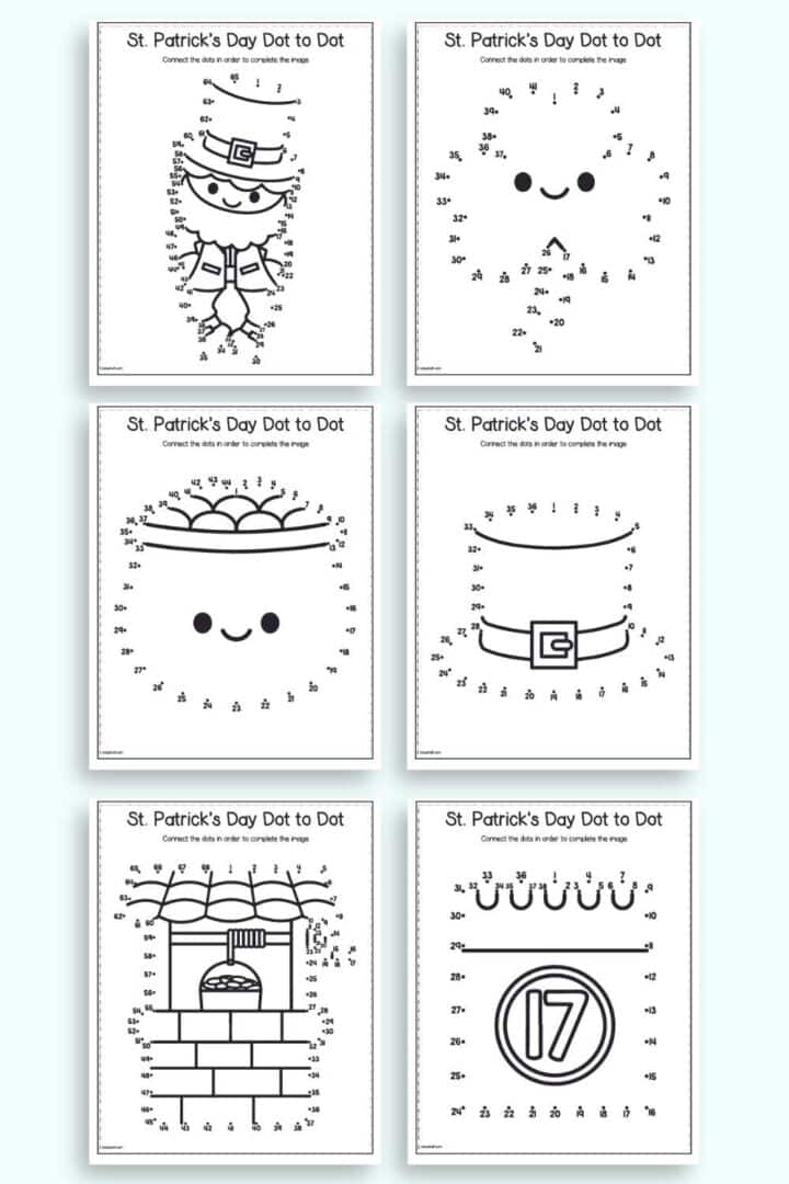 St. Patrick's Day Connect the Dots Free Printables - The Artisan Life