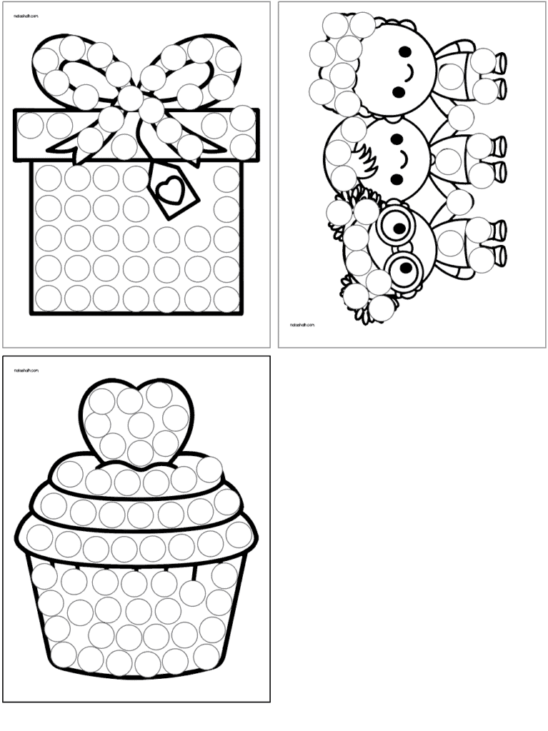 Free Valentine's Day Dot Painting Printables - The Artisan Life