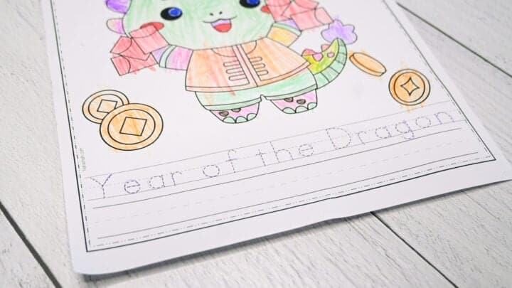 Free Printable Year of the Dragon Worksheet for Kindergartens - The ...