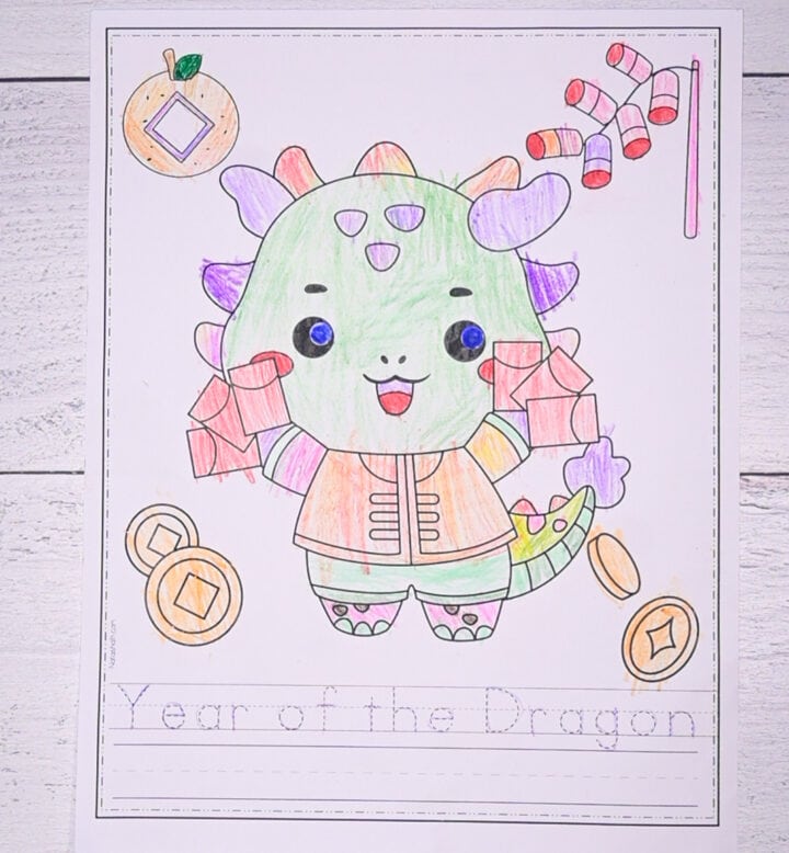 Free Printable Year of the Dragon Worksheet for Kindergartens - The ...