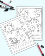 Free Printable First Day of Spring Worksheets - The Artisan Life