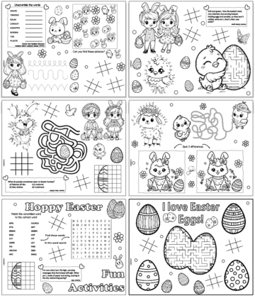 Free Easter Placemat Printables - The Artisan Life