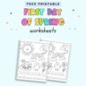 Free Printable First Day of Spring Worksheets - The Artisan Life