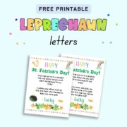 Free Printable Leprechaun Letter - The Artisan Life