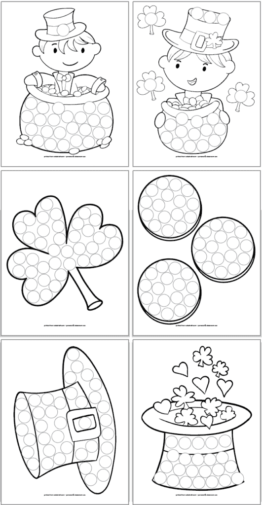 Free Printable St. Patrick's Day Do a Dot Marker Pages - The Artisan Life