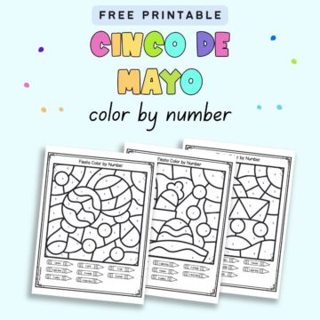 Free Printable Cinco de Mayo Color by Number - The Artisan Life