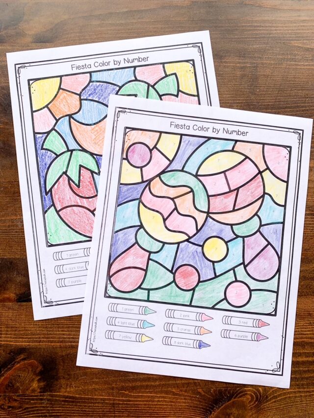 Free Printable Cinco de Mayo Color by Number - The Artisan Life
