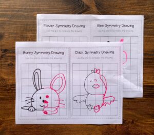Free Printable Spring Symmetry Drawing Worksheets - The Artisan Life
