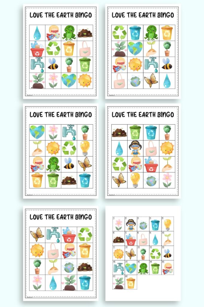 Free Printable Earth Day Bingo cards - The Artisan Life