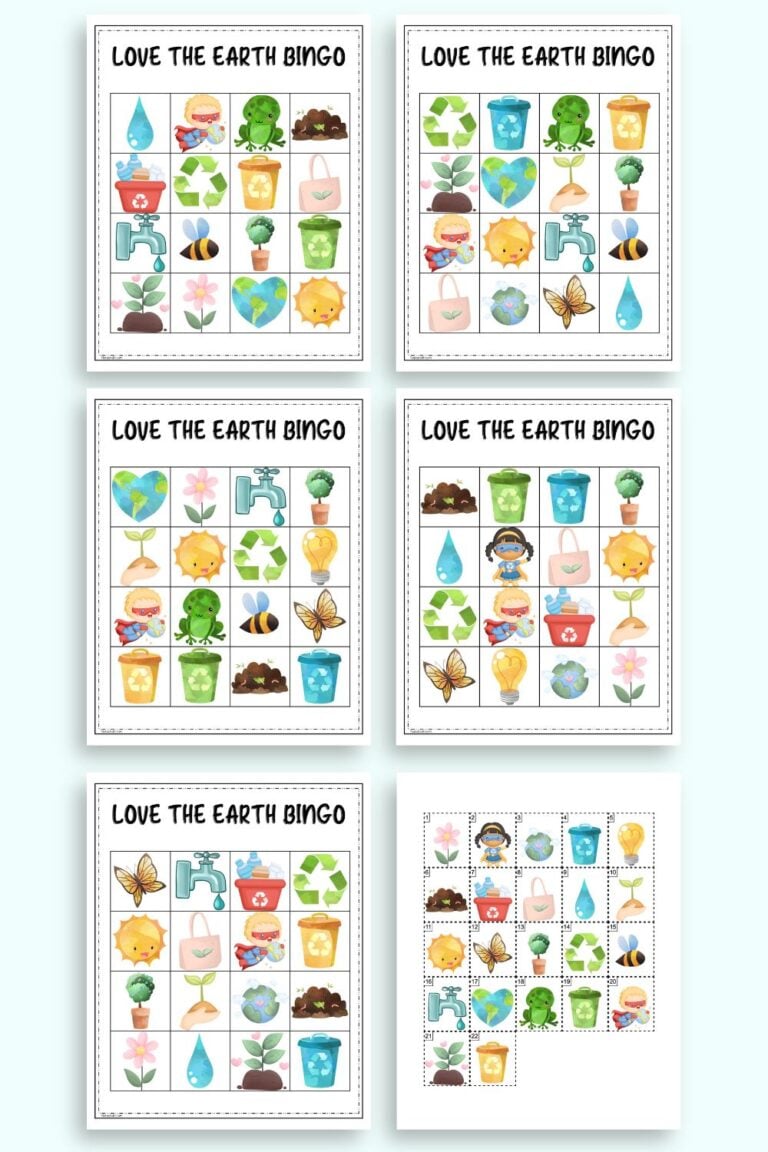 Free Printable Earth Day Bingo cards - The Artisan Life