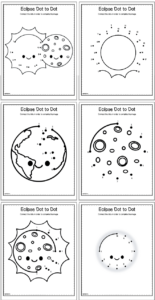 Solar Eclipse Connect the Dots Free Printables - The Artisan Life
