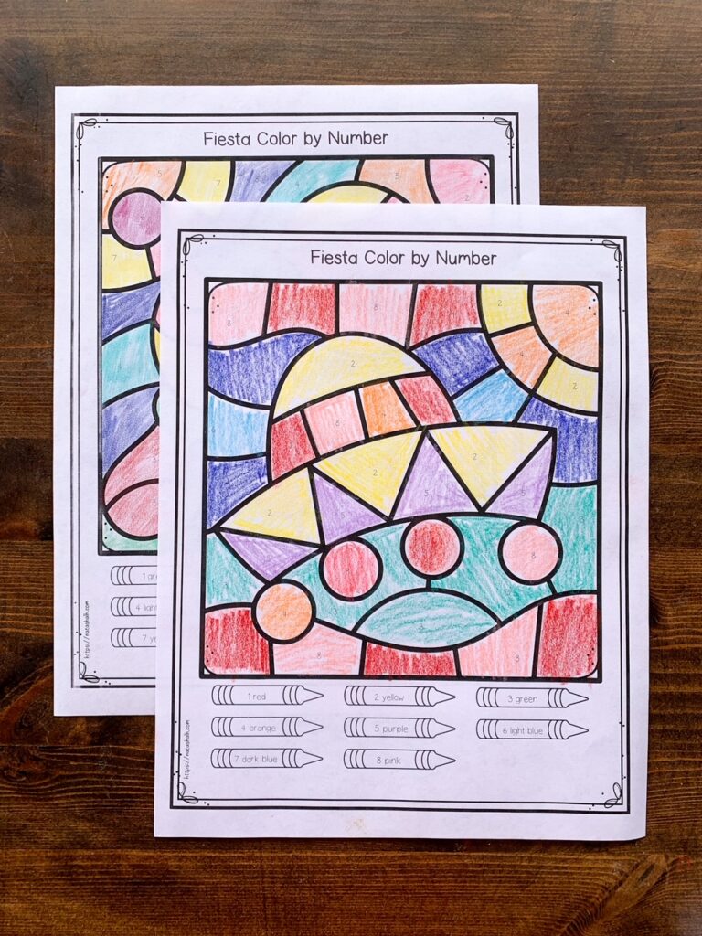 Free Printable Cinco de Mayo Color by Number - The Artisan Life