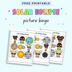 Free Printable Solar Eclipse Bingo cards - The Artisan Life