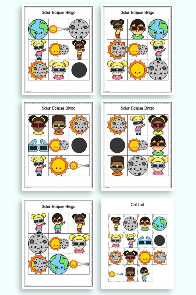 Free Printable Solar Eclipse Bingo cards - The Artisan Life