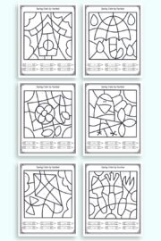 Free Printable Spring Color by Number Worksheets - The Artisan Life
