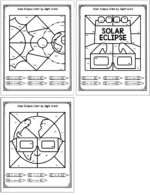 Free Printable Eclipse Color by Code Worksheets - The Artisan Life