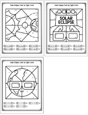 Free Printable Eclipse Color by Code Worksheets - The Artisan Life