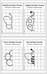 Free Printable Spring Symmetry Drawing Worksheets - The Artisan Life