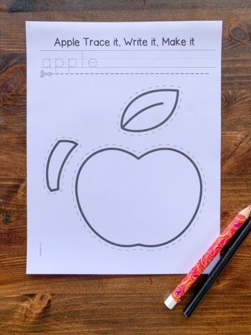 Free Printable Apple Craft - The Artisan Life