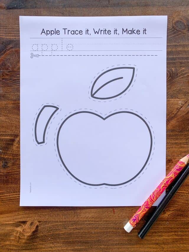 Free Printable Apple Craft - The Artisan Life